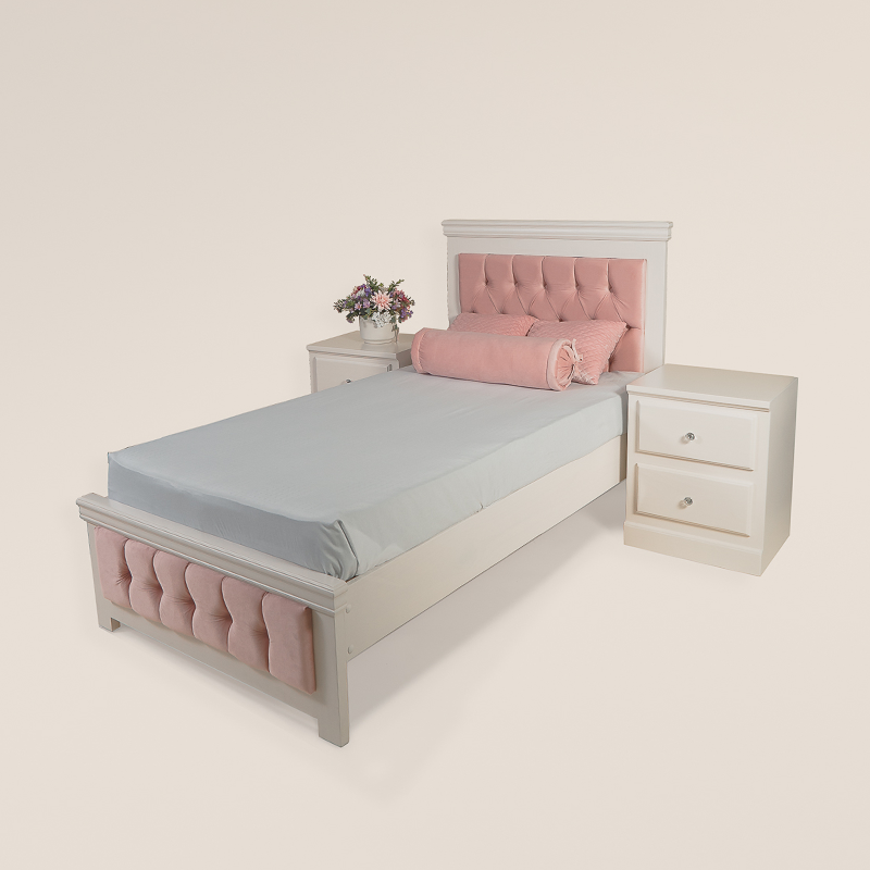 Cama Individual Sofia tapizada – BABY CORNER